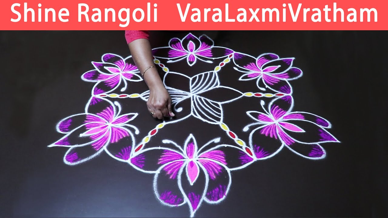 Rangoli for Varamahalakshmi Festival | Varalakshmi Vratham Muggulu ...