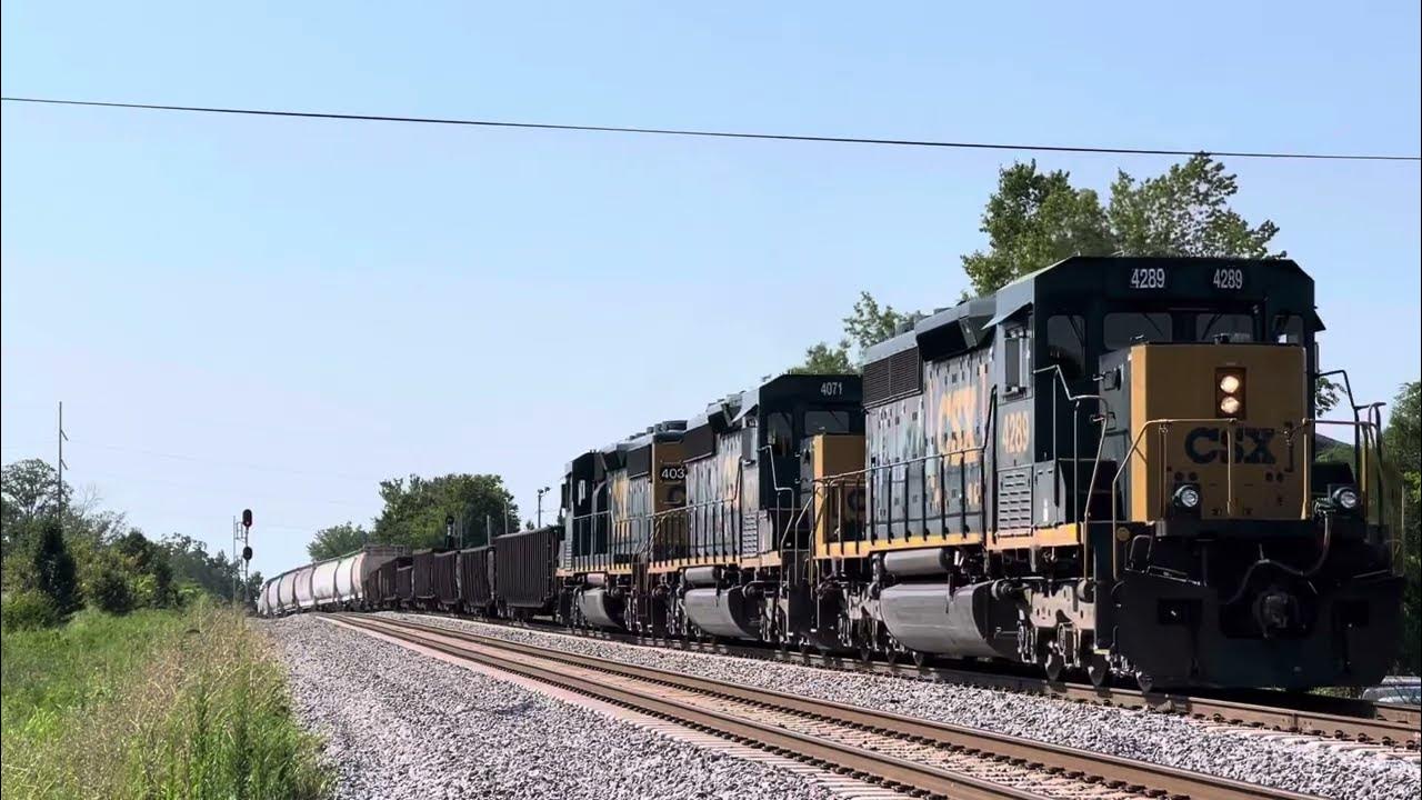 Threes Shaves & Haircuts! CSX SD40-3 4289 Leads L446-27 on 7/27/23 - YouTube