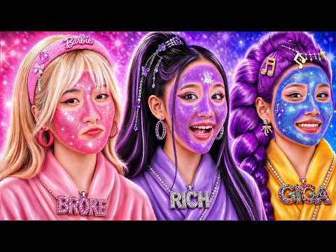 Broke Barbie Vs Rich Bratz Vs Giga Rich Rumi At Beauty SPA!