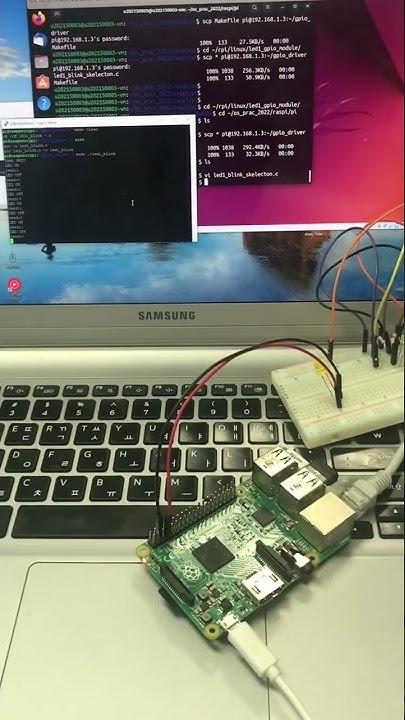 Simple Blink LED program with Device(GPIO) Driver for RaspberryPi 2 - YouTube