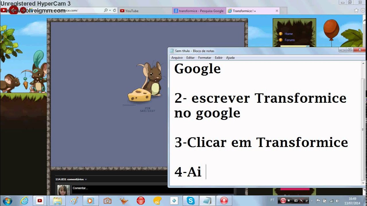 Tutorial de como entrar no Transformice!!! - YouTube