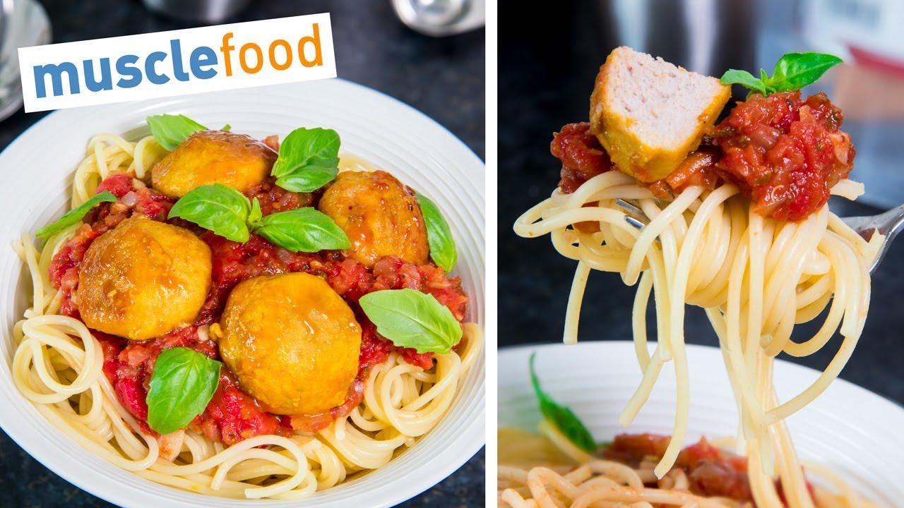 LEAN Turkey Spaghetti Meatballs Recipe - 27G PROTEIN p/serving - Muscle ...