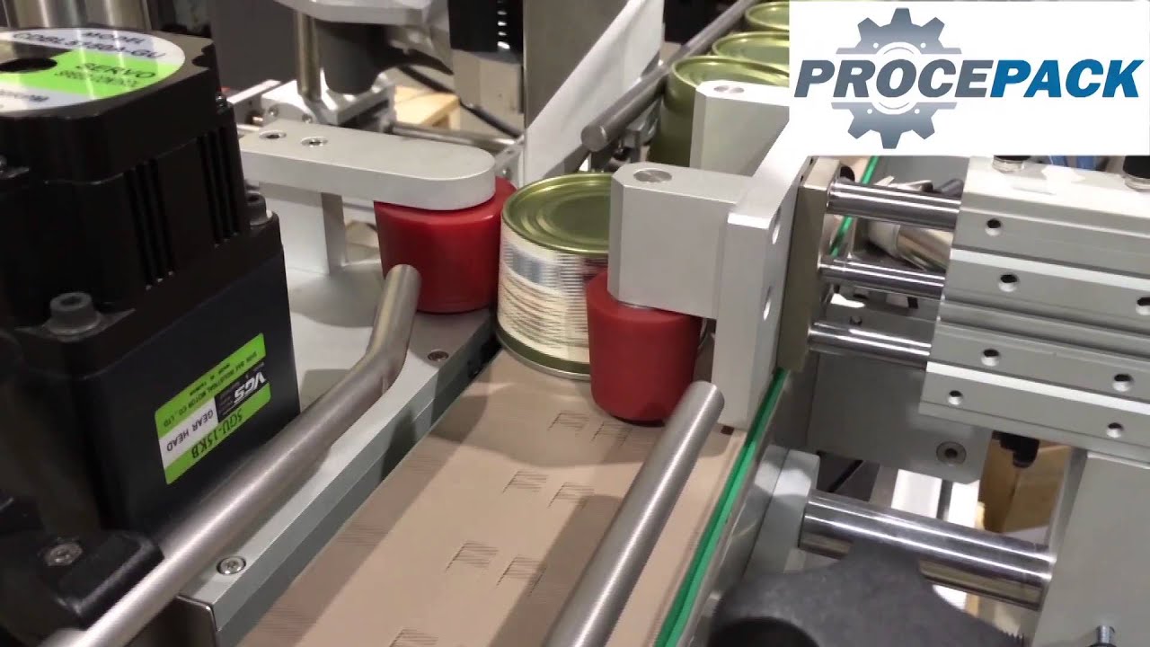 Procepack - Conical can labeller - YouTube