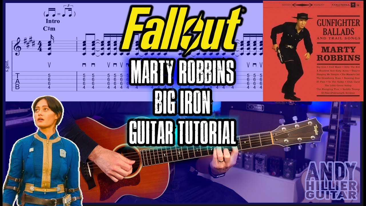 Fallout Marty Robbins - Big Iron Guitar Tutorial - YouTube
