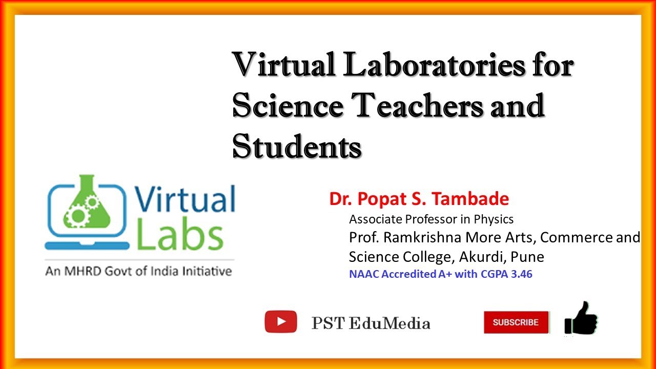 Virtual Lab for Science Teachers and Students, Value @Amrita, MHRD ...