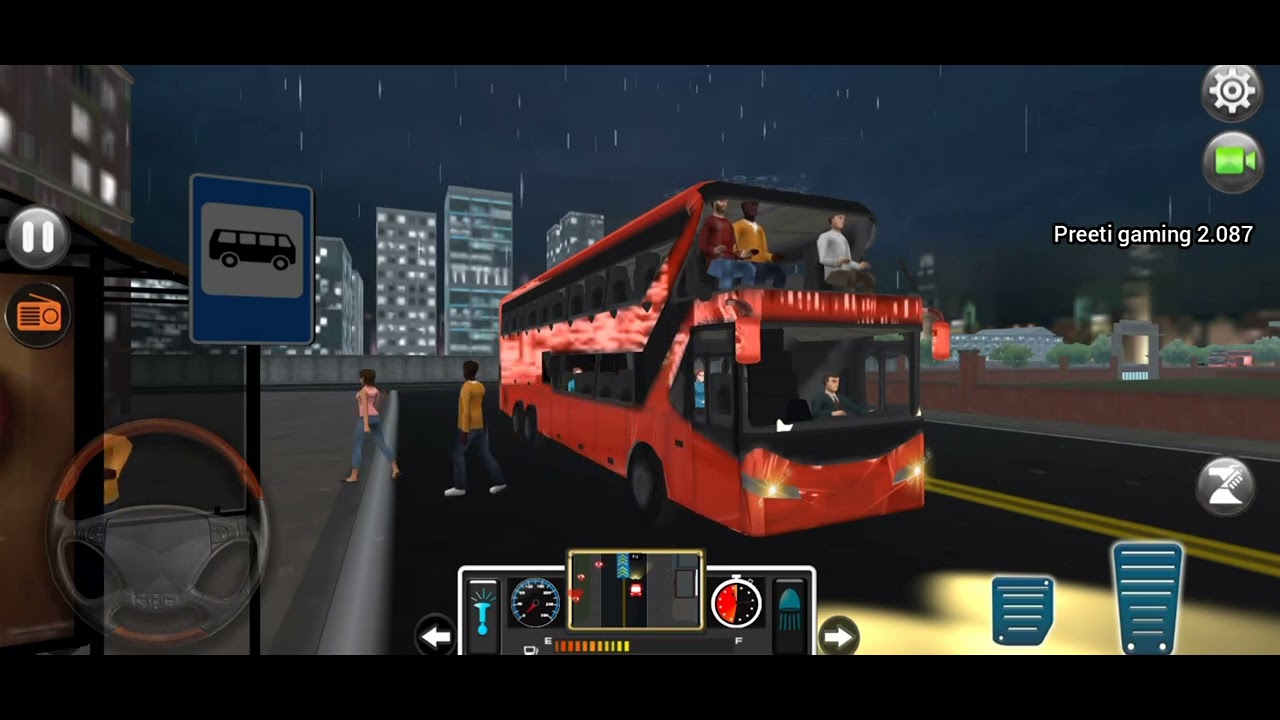 bus simulator Indonesia | Night safe drive for city bus | bus drive ...