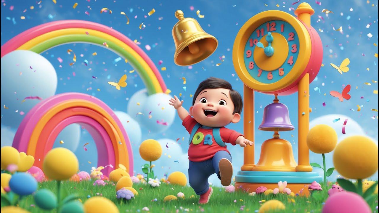 Tick Tock ⏰🎶 | Fun Clock-Themed Nursery Rhyme & Learning Song for ...