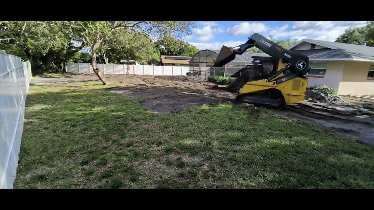How to grade a yard and prep for sod - YouTube