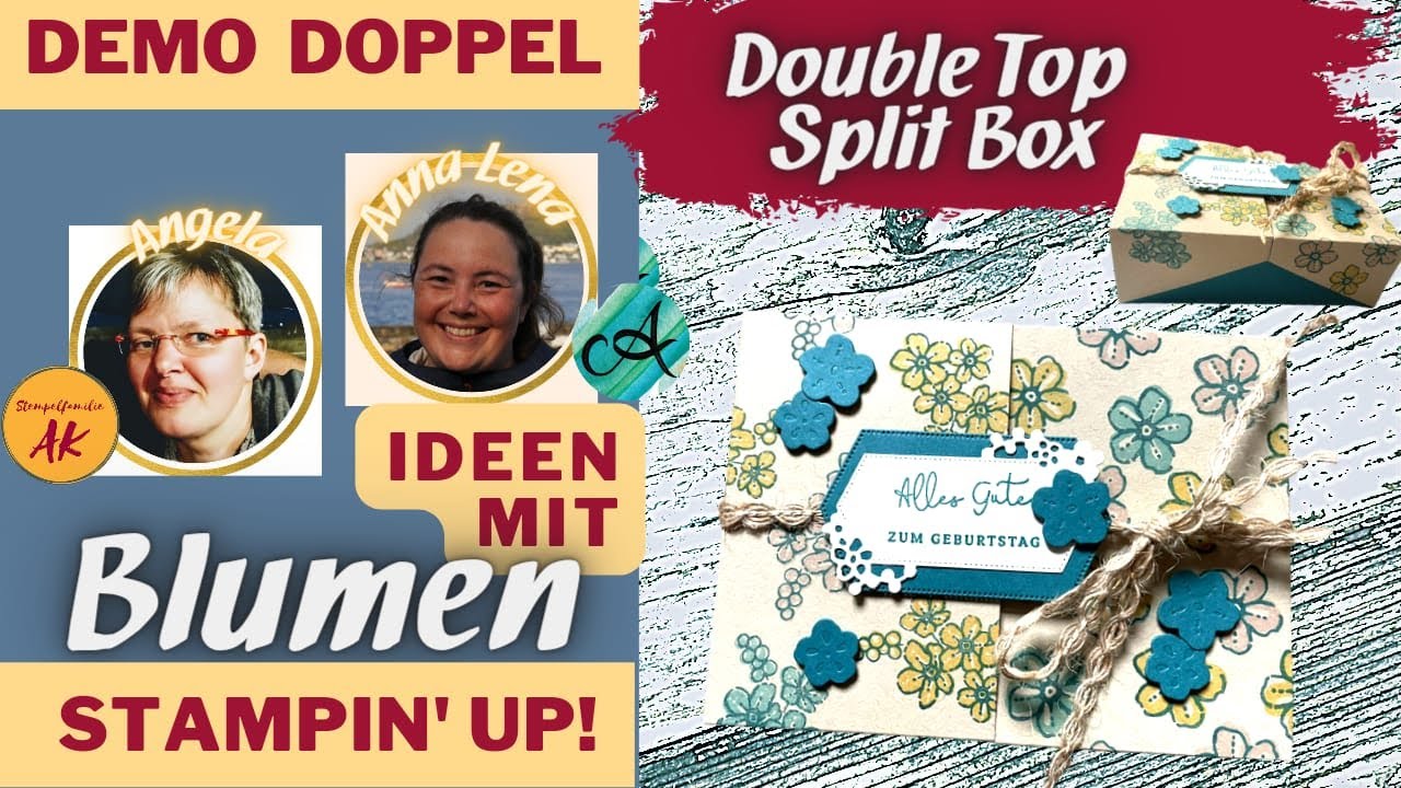 Anleitung: Double Top Split Box für Grußkarten - mit Stampin' UP! - YouTube
