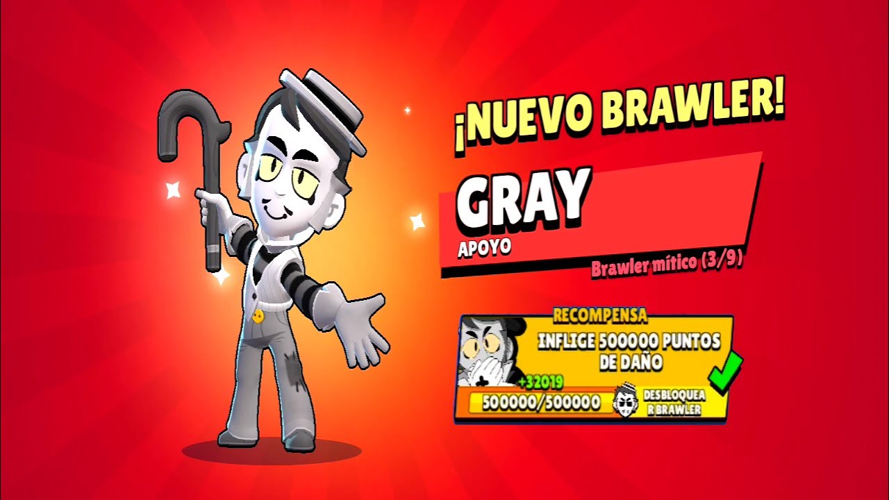 Desbloqueo al nuevo brawler Gray/con la ayuda de un amigo/Brawl Stars ...