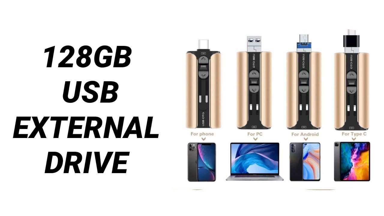 High Speed Flash Drive 128GB USB Memory Stick, Thumb Drive External ...