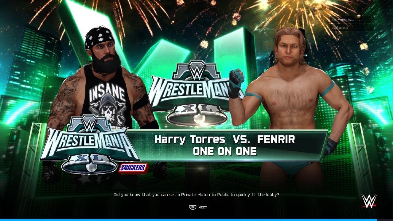 WWE 2K25 The Bigman Harry Torres vs Fenrir - YouTube
