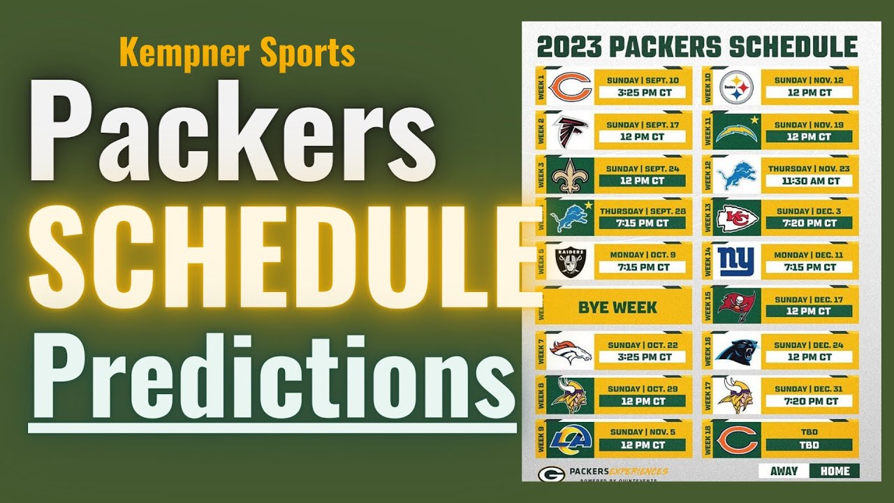 2023 Packers Schedule Predictions - YouTube