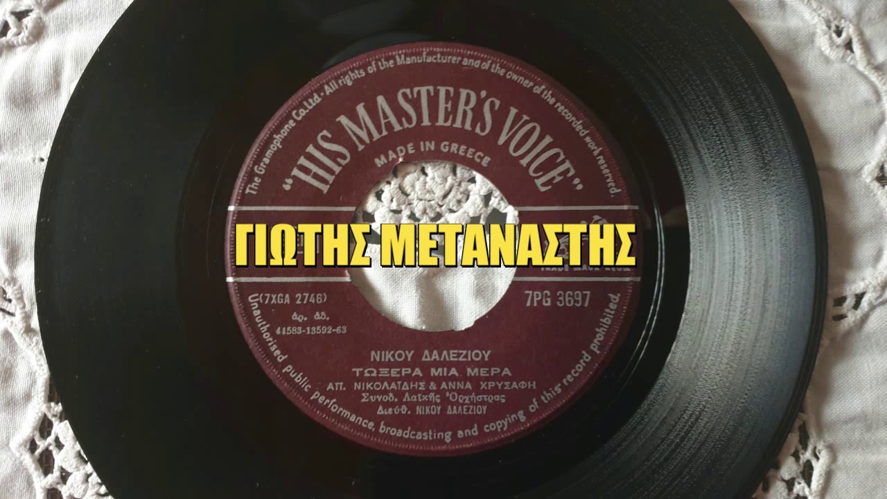 ΤΟ ΞΕΡΑ ΜΙΑ ΜΕΡΑ-ΑΠΟΣΤΟΛΟΣ ΝΙΚΟΛΑΙΔΗΣ-ΑΝΝΑ ΧΡΥΣΑΦΗ - YouTube