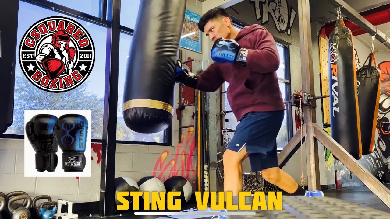 HEAVY BAG TRAINING- Sting Vulcan Boxing Gloves - YouTube