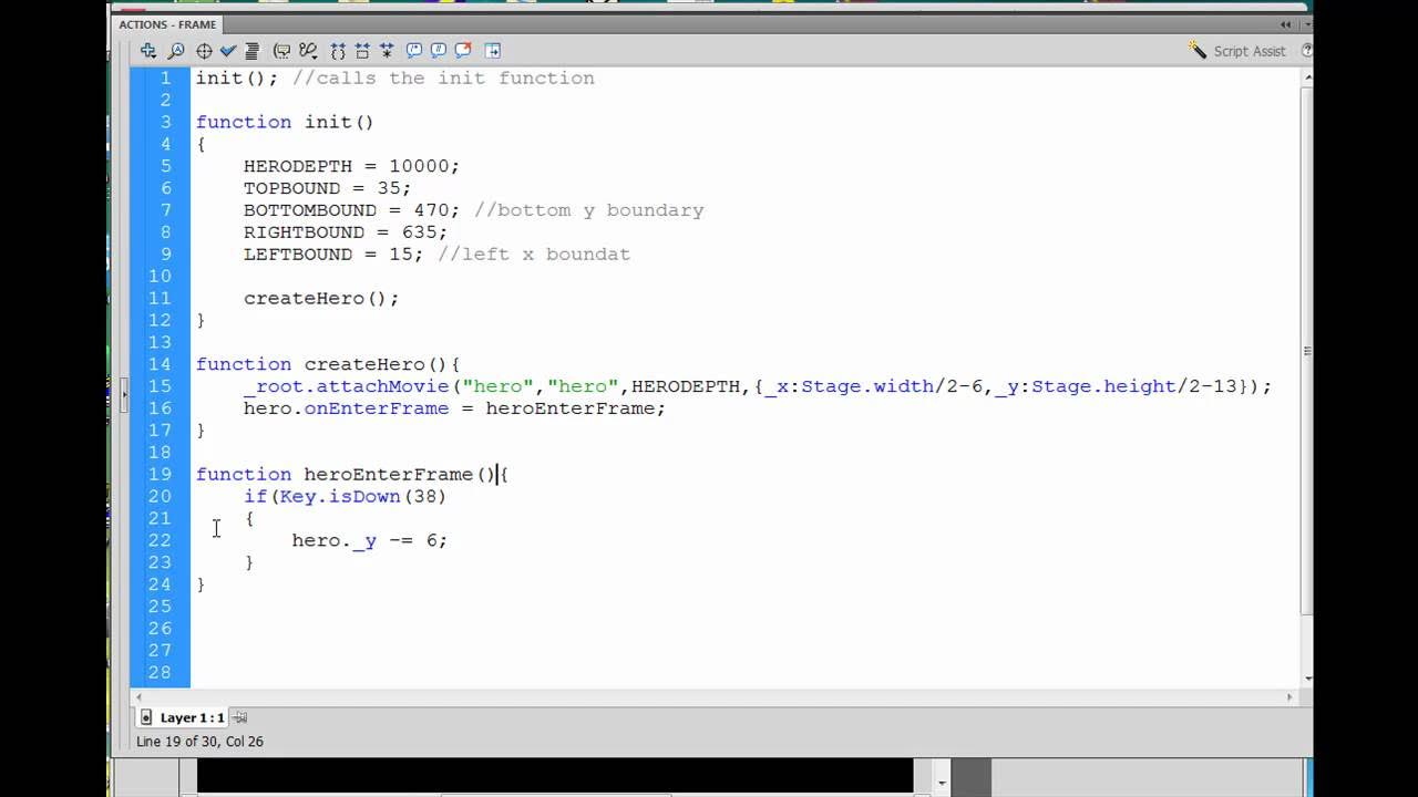 Character Motion with Keyboard (Flash Game with Actionscript 2.0 - part5) - YouTube