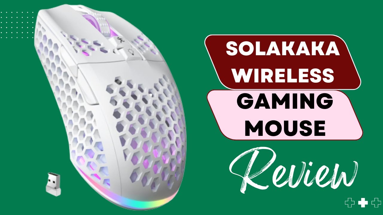 SOLAKAKA White Wireless Gaming Mouse Bluetooth with Honeycomb Shell ...