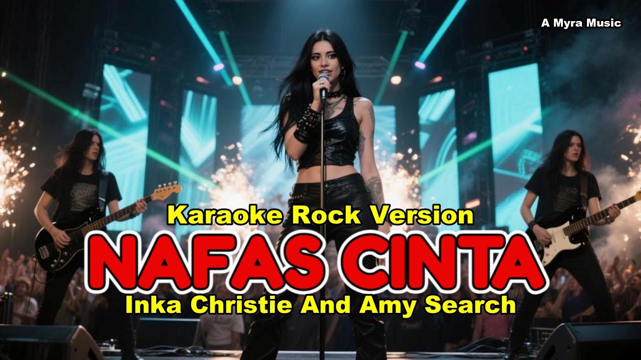 NAFAS CINTA [INKA CHRISTIE & AMY SEARCH]🎶KARAOKE ROCK VERSION🎶 AMYRA ...