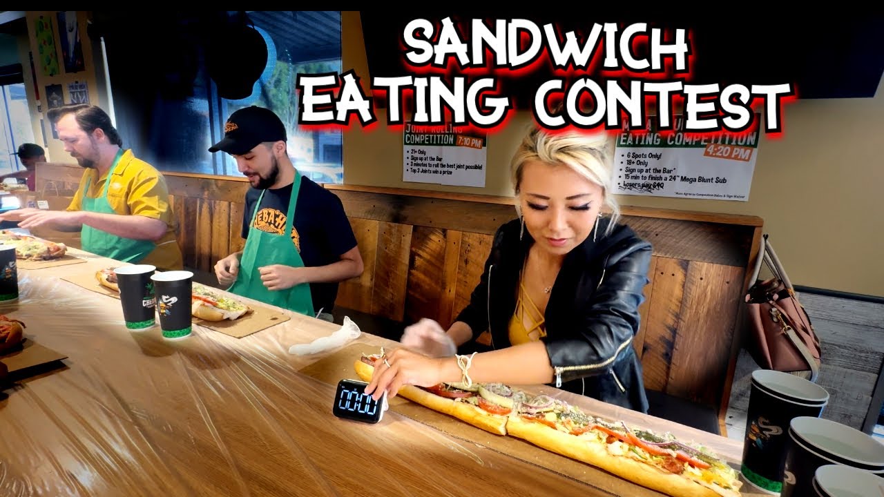 420 Sandwich Eating Contest at Cheba Hut in North Hollywood, CA!! # ...