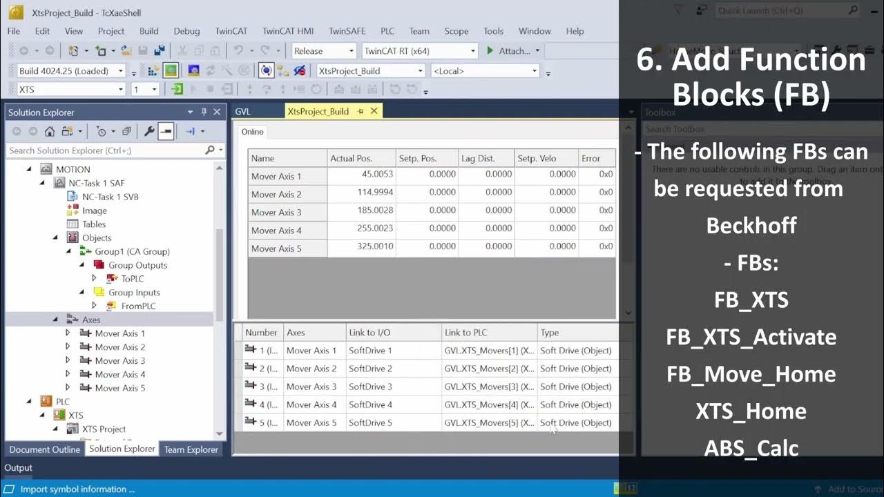 TwinCAT 3 Tutorial - eXtended Transport System XTS Part 2 : PLC Programming - YouTube
