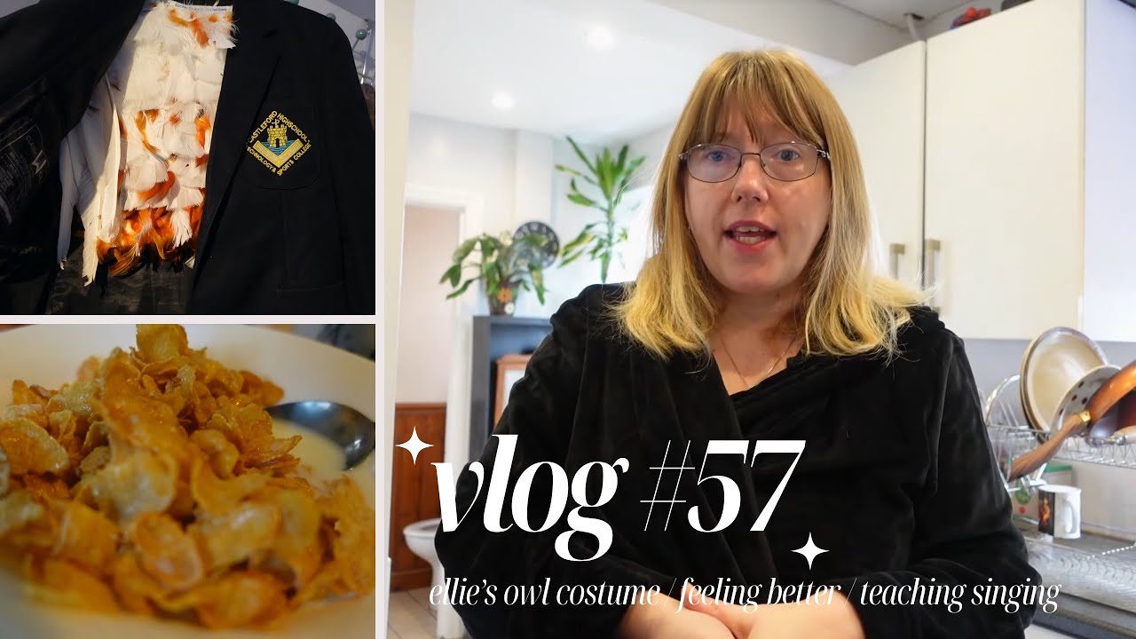 Ellie's Owl Costume / Feeling Better / Teaching Singing - YouTube