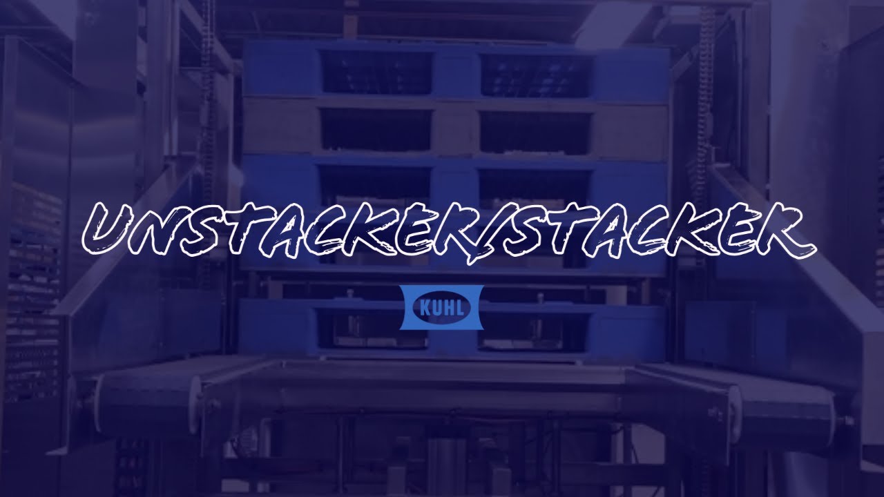 UNSTACKER & RESTACKER for Kuhl Pallet Washer | Kuhl Corporation - YouTube