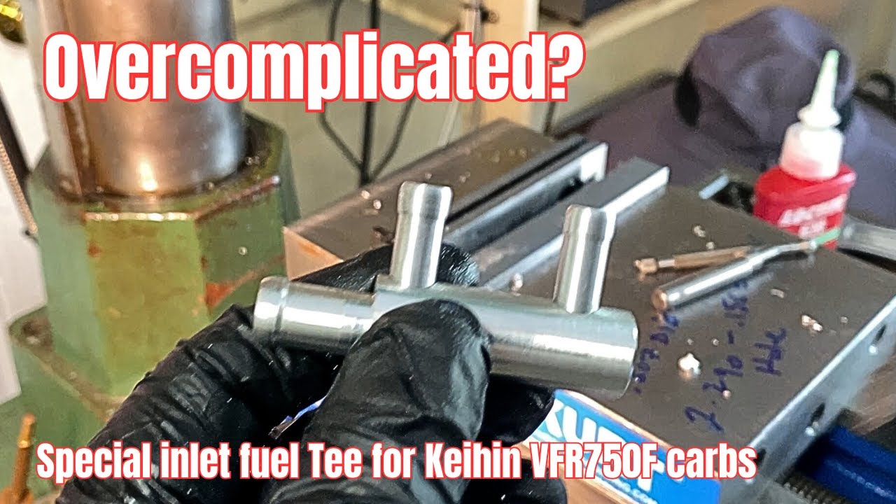 Machining, modifying & nearly scrapping a 2 spigot fuel T for Keihin V4 ...
