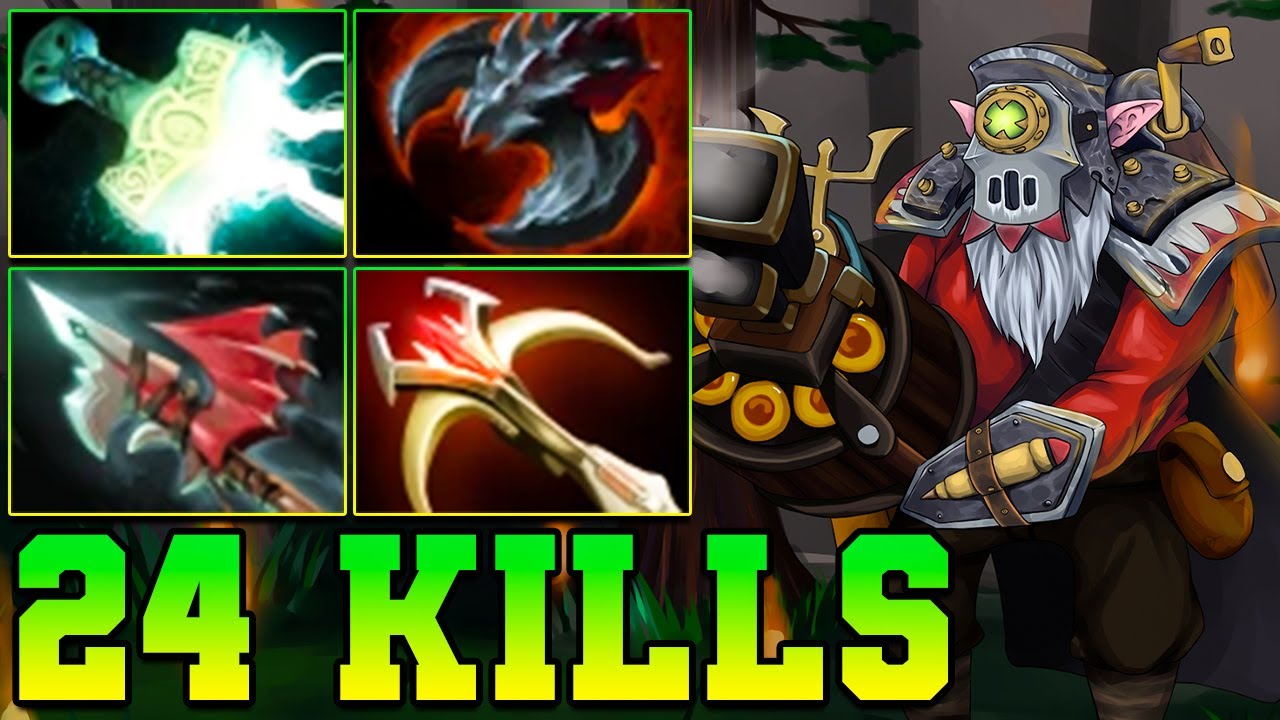24 Kills Sniper !! Sniper Dota 2 Mid Meta Carry 7.38 Item Build Pro ...
