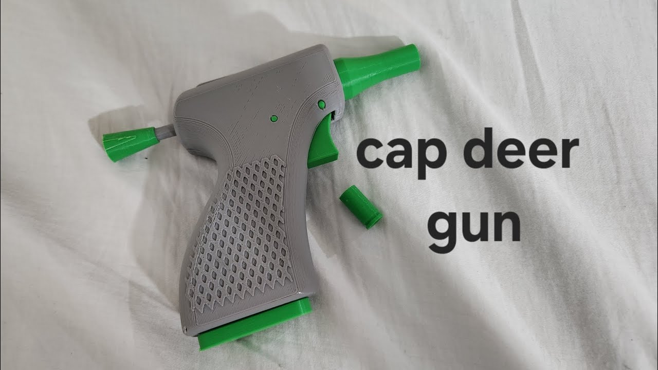 3d print cap deer gun - YouTube