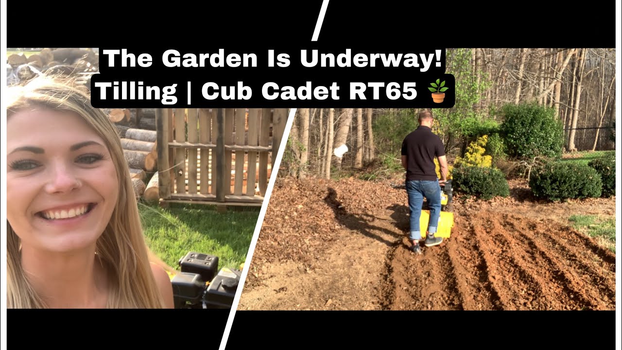 Tilling Our Garden with Cub Cadet RT65 Tiller - YouTube