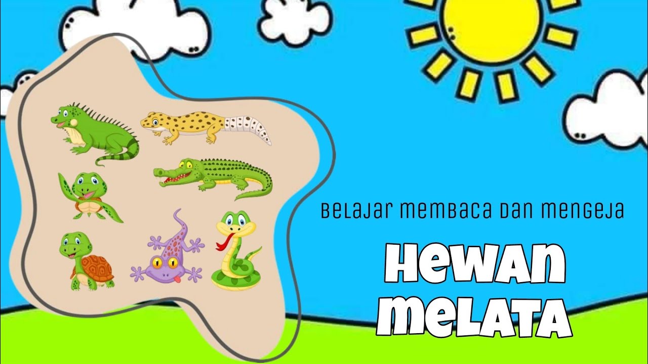 #8 Belajar Membaca dan Mengeja Kata || Mengenal Hewan Melata|| Belajar ...