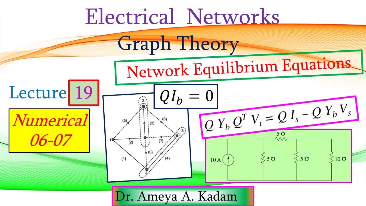Lecture 19 Graph Theory: Network Equilibrium Equations (Numerical 06-07 ...