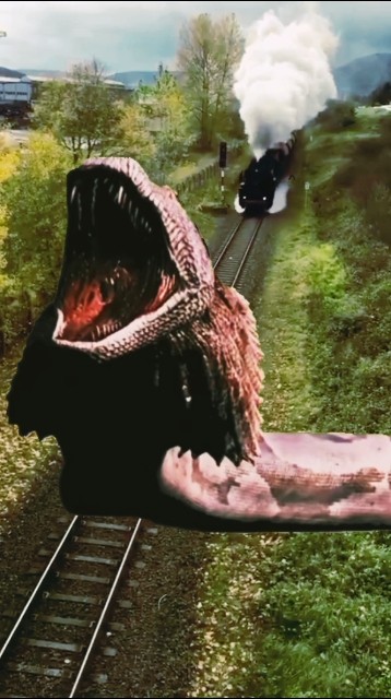 Big Snake On the Railway track🐍#snake #train #nature #travel - YouTube