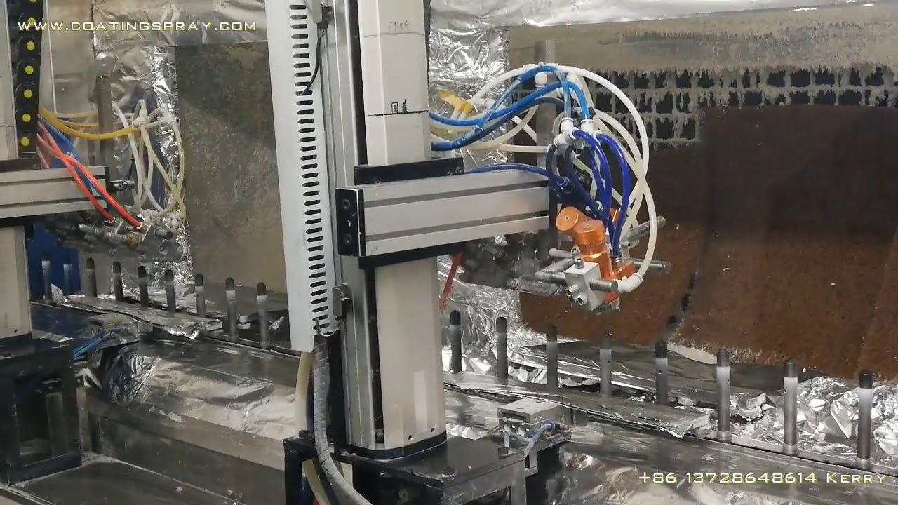 Robotic Spray Coating Line on Stepping Chain Conveyor - YouTube