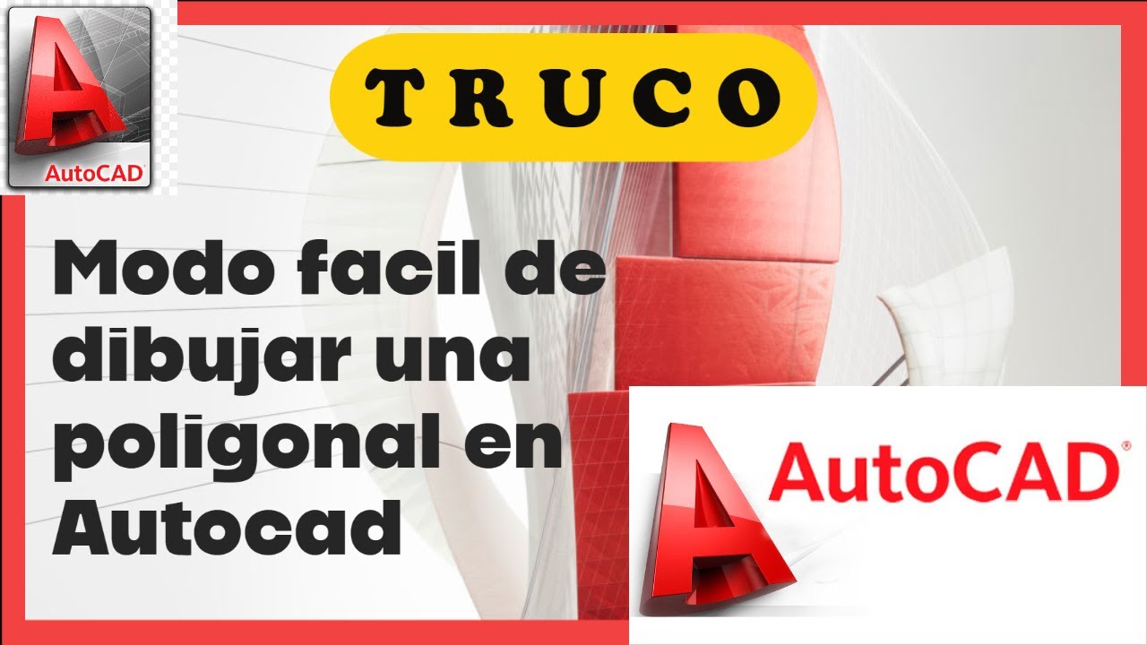 Modo fácil de dibujar una Poligonal en AutoCAD - YouTube