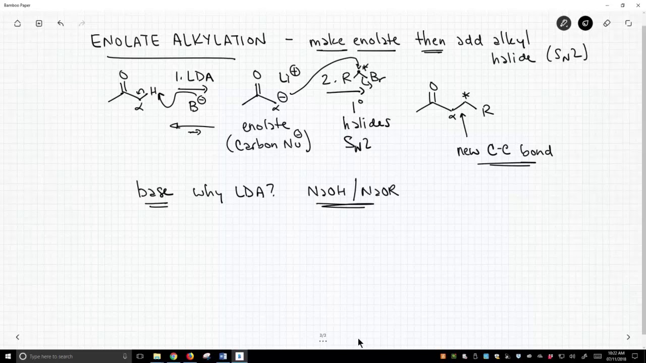enolate alkylation - YouTube