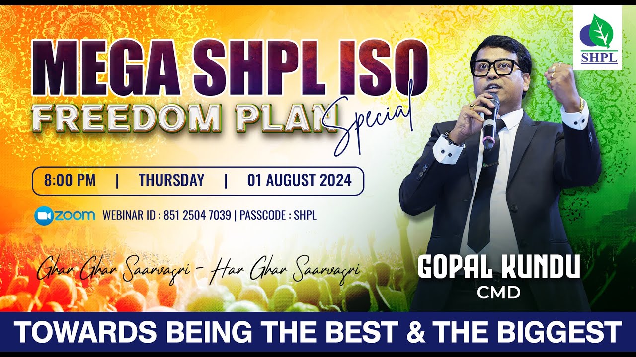 MEGA SHPL ISO | FREEDOM PLAN SPECIAL | GOPAL KUNDU, CMD - YouTube
