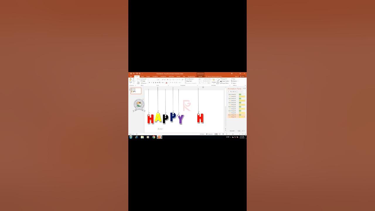 Hanging Letters In PowerPoint.Holi Special.SVYSP Computer Centre.#computereducation #motivation ...