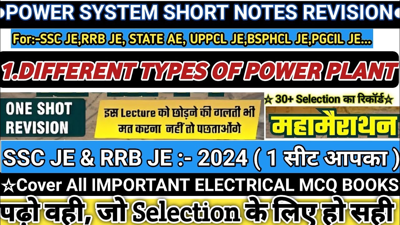 1. Different Type Of Power Plant || Power Generation In ONE Shot ...