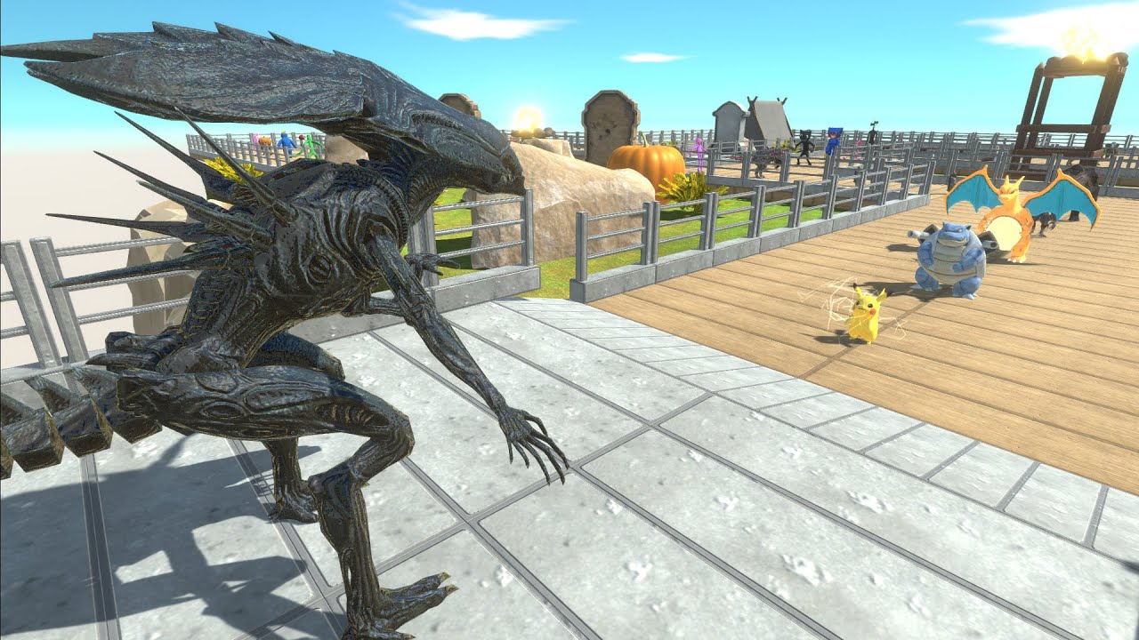 XENOMORPH VS RAINBOW FRIEND DEATH RUN - Animal Revolt Battle Simulator ...