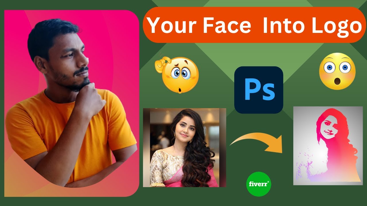 Make Your Face Logo in Photoshop || How to make Face Logo || Photoshop ...