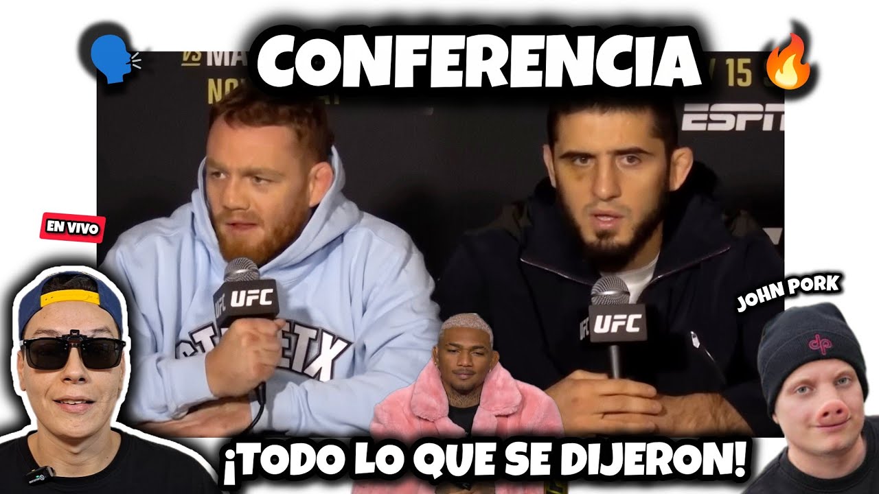 🗣REACCIÓN a CONFERENCIA de UFC 322🔥 JDM vs ISLAM y el resto de ...