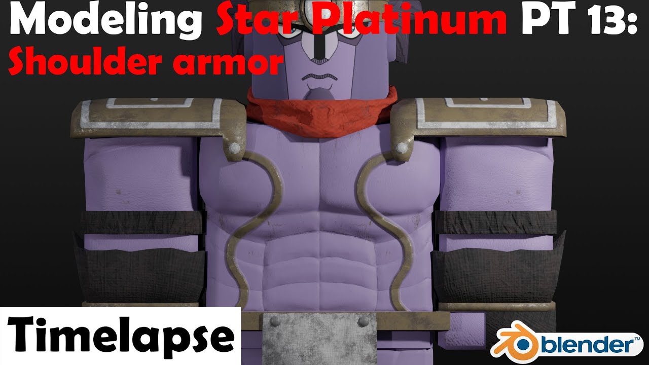 Blender modeling timelapse - Roblox Star Platinum PT 13: modeling the ...