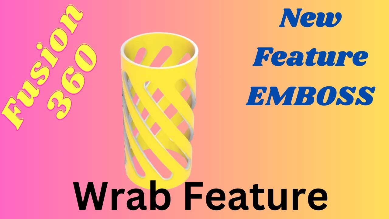 Emboss in Fusion 360 #wrap Feature - YouTube