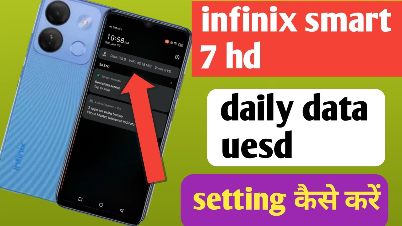 How To Show Used Data In infinix mobile | daily data usage notification ...