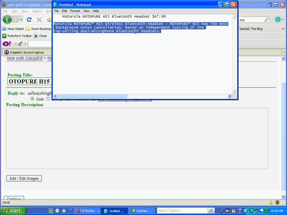 How to Place a Classified Ad on Craigslist - Ad1 - YouTube