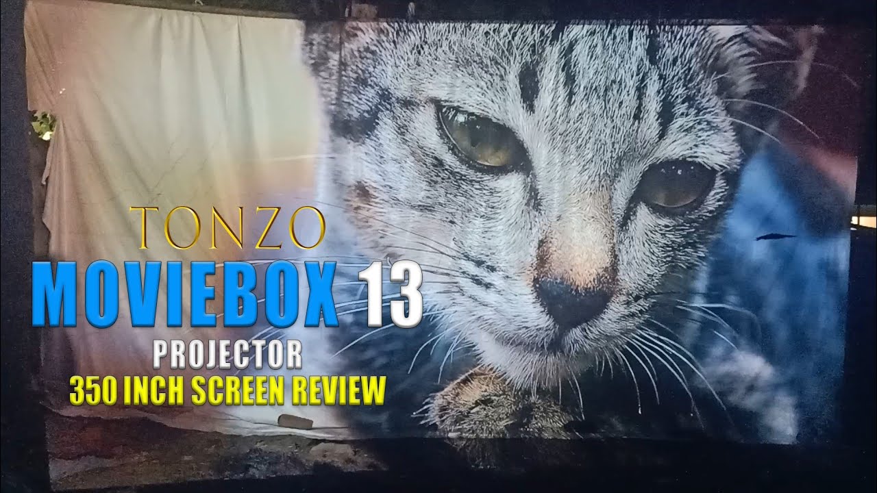 Moviebox 13 Full HD 4K SUPPORTED Projector 350 Inch Screen Review - YouTube