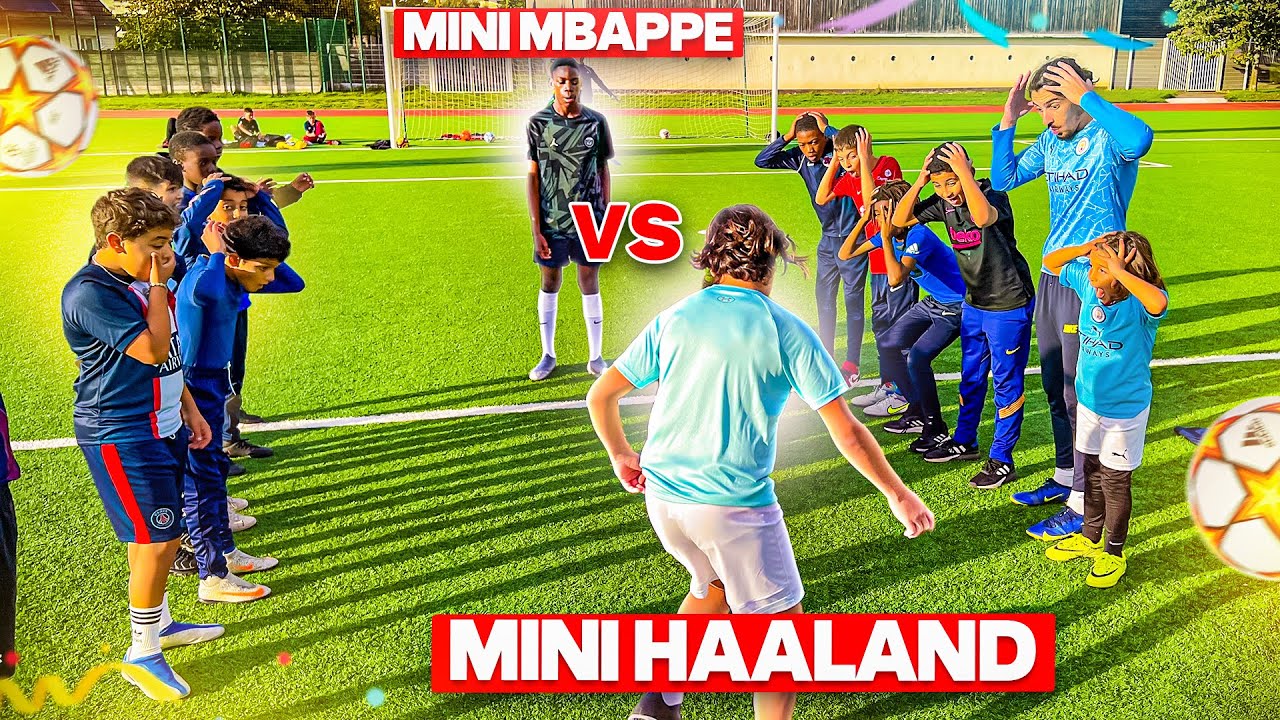 Mini Mbappé VS Mini Halland 1VS1 ! ( Ils sont trop chaud) - YouTube