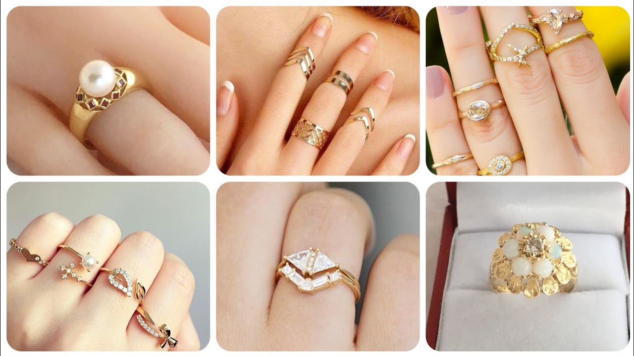 Stylish And Modest Gold Rings Designs Light Weight Wedding And ...