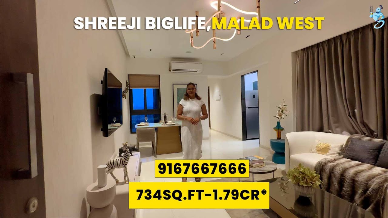 Shreeji Atlantis Biglife Malad West | 3 BHK | Sample Flat Tour - YouTube